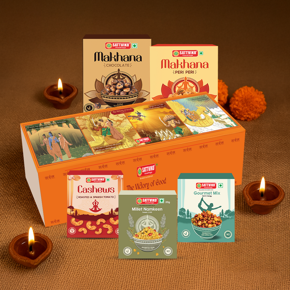 Diwali Premium Gift Box | Healthy Snack Box (Pack of 5) – Sattviko